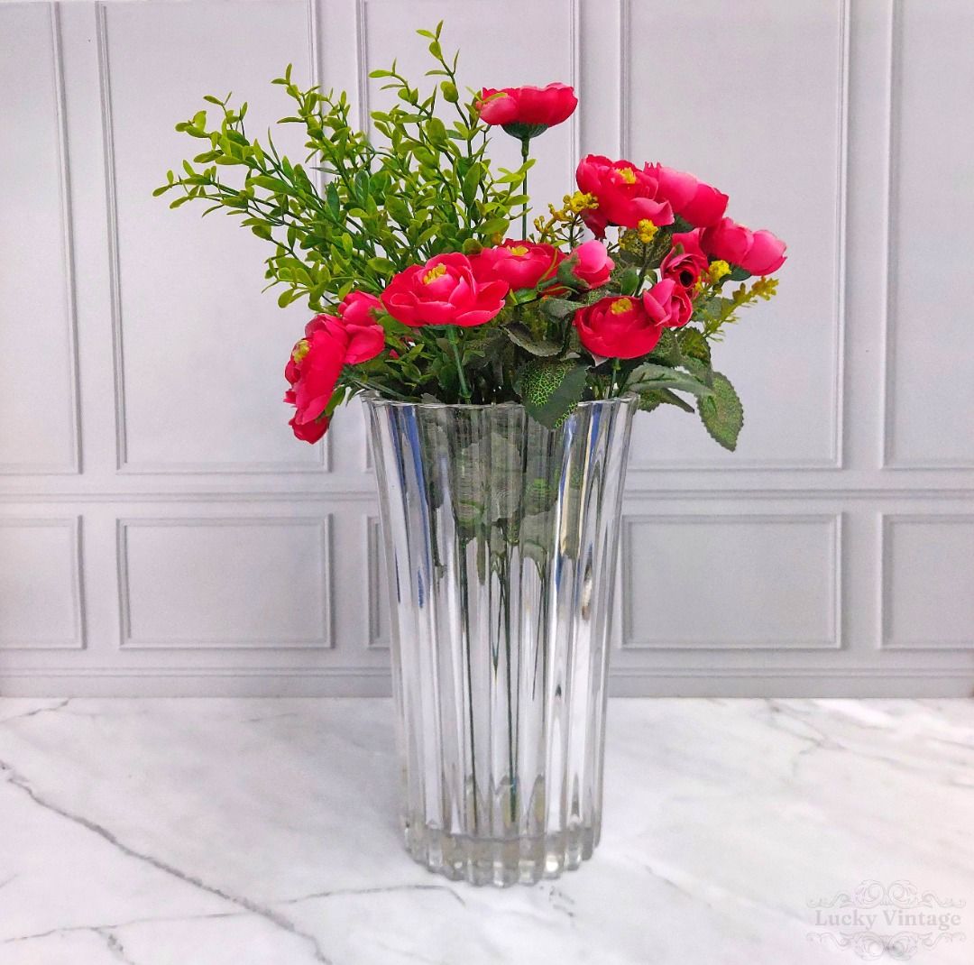 Vintage Vas Bunga French Crystal D'Arques Athena Luminarc France Flared ...