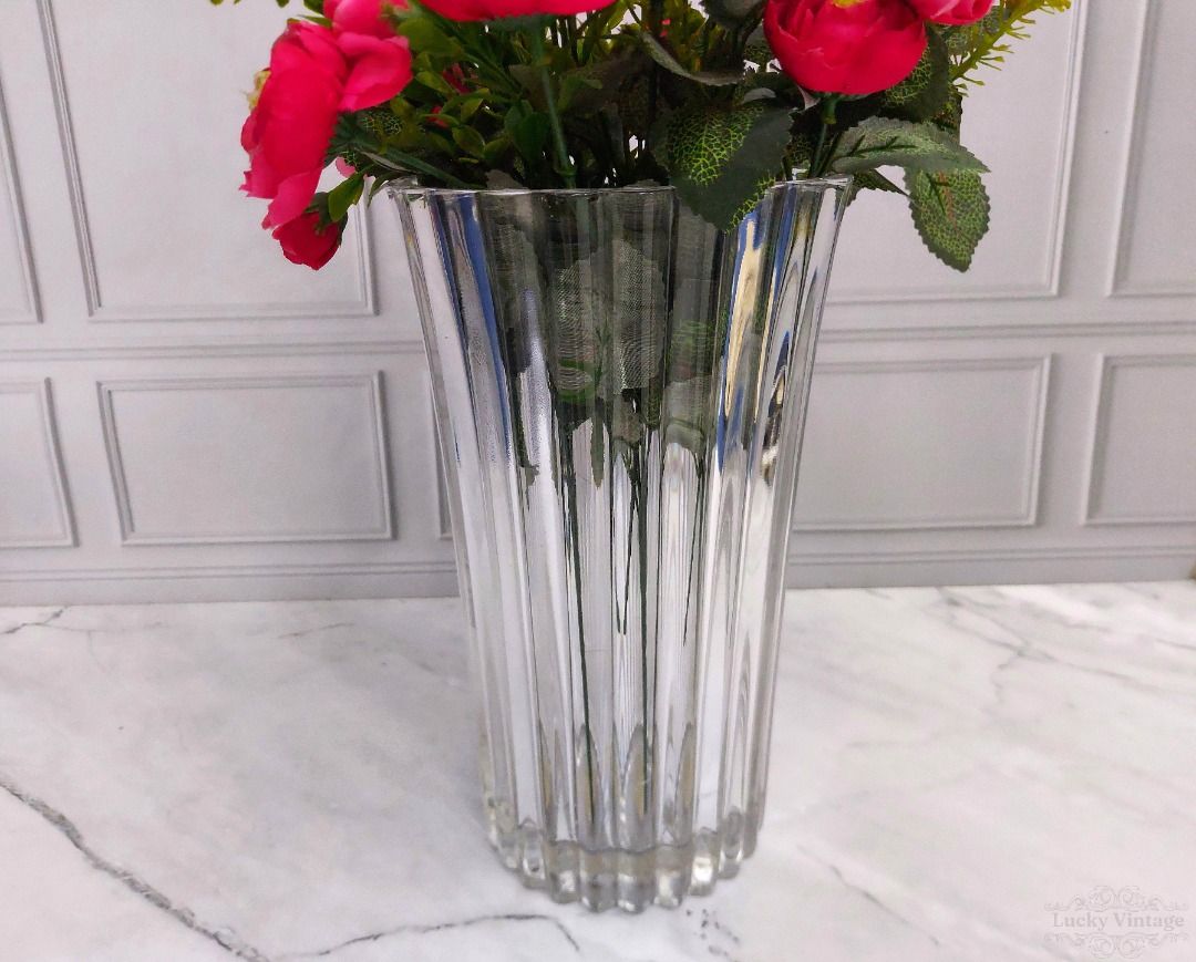 Vintage Vas Bunga French Crystal D'Arques Athena Luminarc France Flared ...