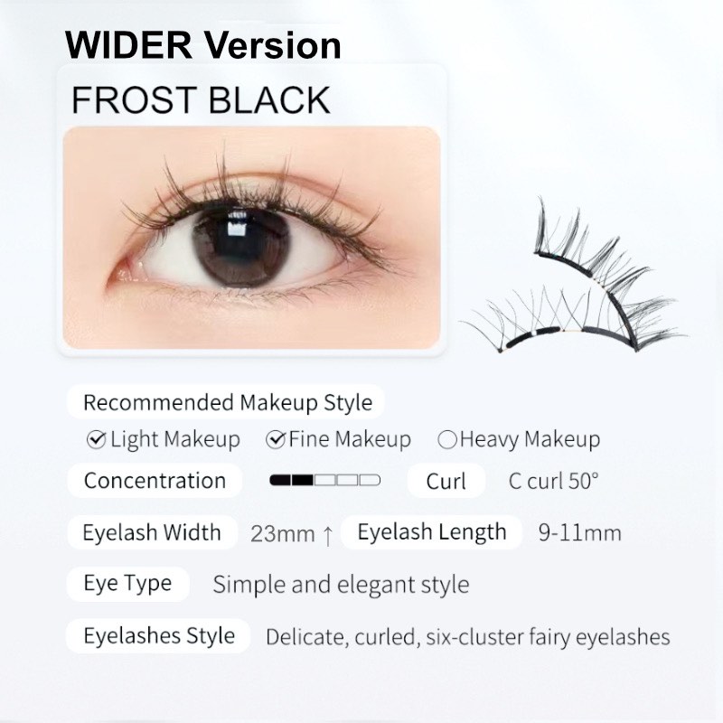 (Widen Version) Frost Black Wasado Magnetic Eyelashes, Beauty ...