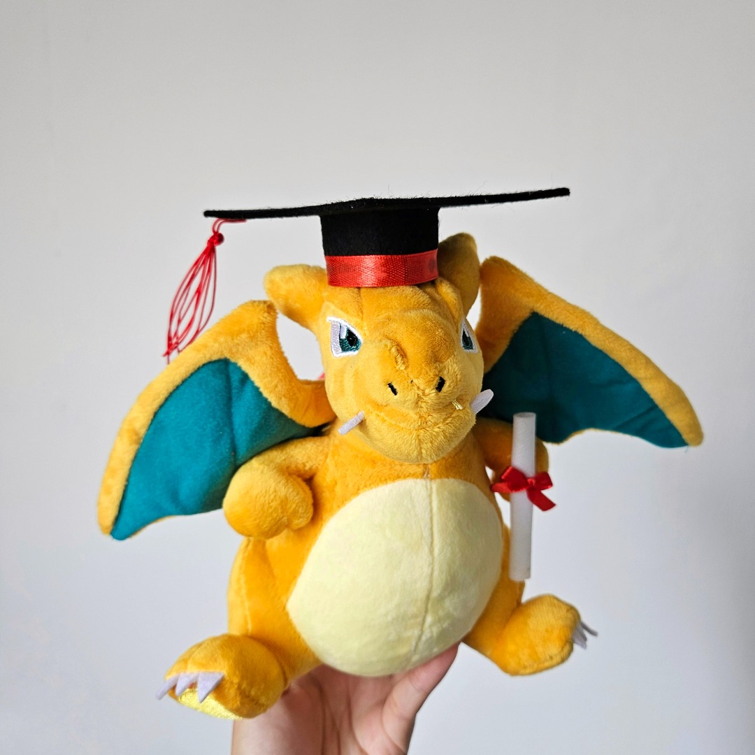 20cm Charizard Pokemon Graduation Plush, Hobbies & Toys, Toys & Games ...