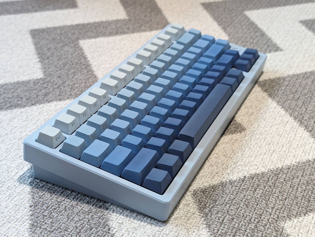 75% Aluminium Custom Mechanical Keyboard (GradientBlue1605) - Fully Modded Tri Mode, Computers ...