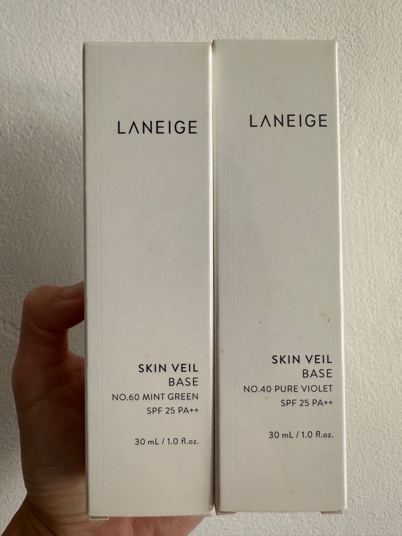 全新 100% new laneige 防曬調色底霜SPF28 PA++ 30ml. SKIN VEIL BASE_EX SPF 28 PA++ 30ml, 美容＆個人護理, 健康及美容 ...
