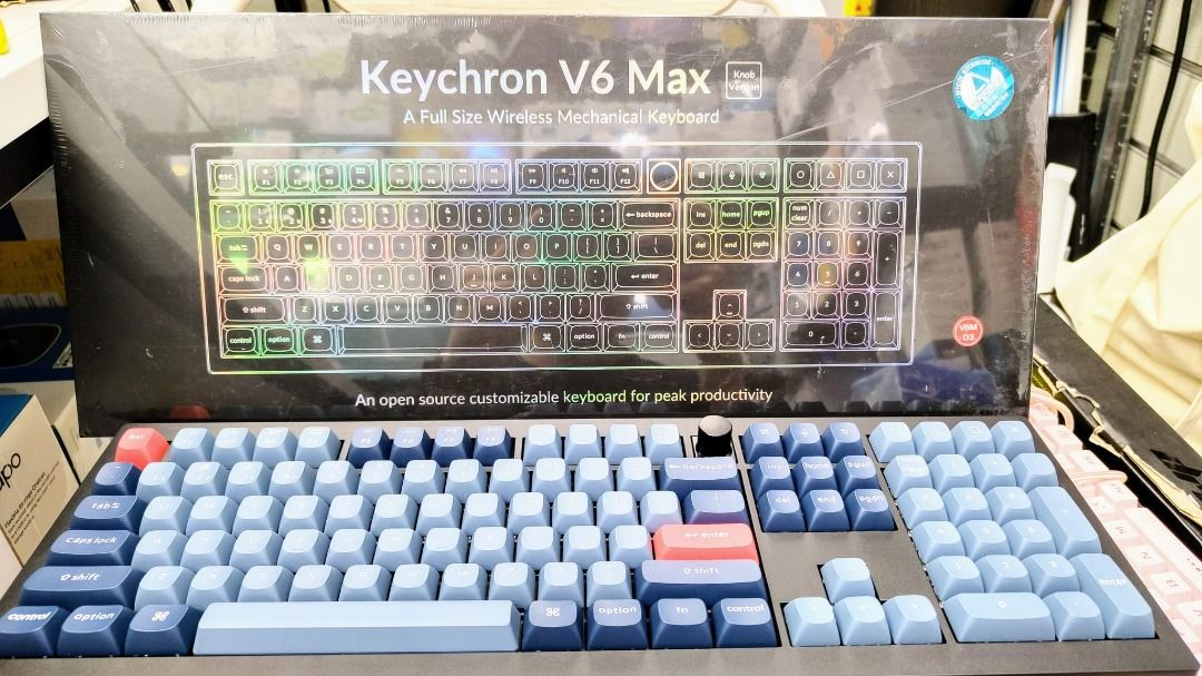 ＜荃灣門市現貨＞全新行貨 KEYCHRON V6 MAX 三模機械鍵盤 2.4Ghz Type-C 接收器 藍牙5.1 Hot ...