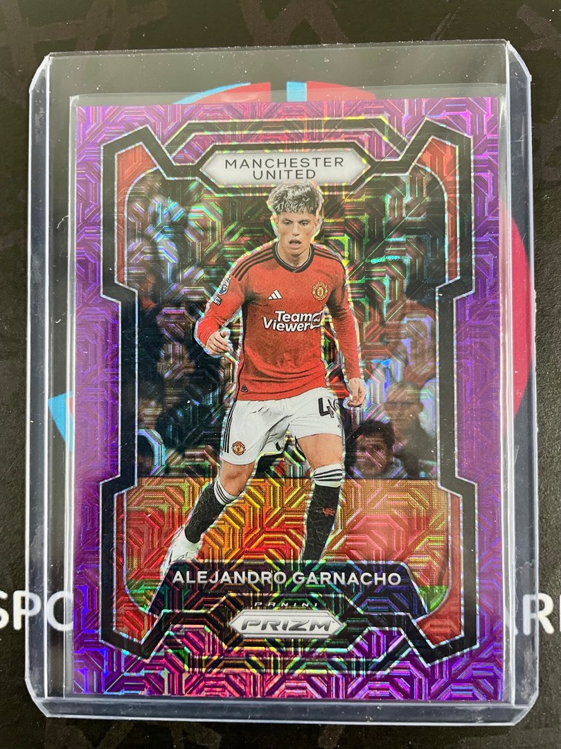 Alejandro Garnacho Purple Mojo Prizm EPL 2023/2024 #24/25, Hobbies ...