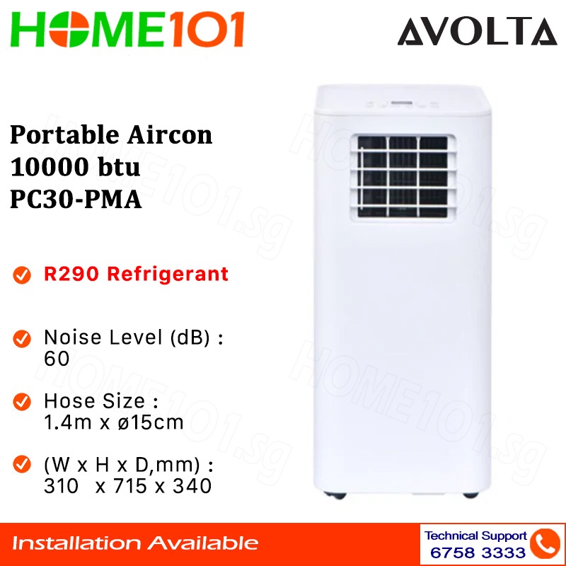 Avolta Portable Aircon 10000 btu PC30-PMA, TV & Home Appliances, Air ...