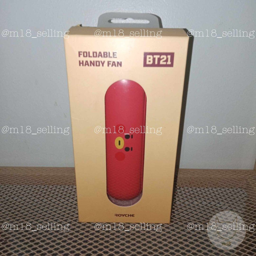 BTS | BT21 x ROYCHE TATA FOLDABLE HANDY FAN (Red) ONHAND, Hobbies & Toys, Memorabilia ...