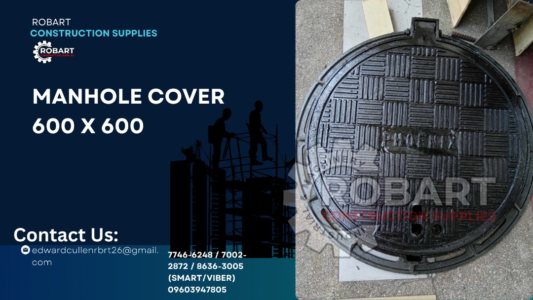 Cast Iron Manhole Cover (Traffic Type) Size: 600mm Brand: Phoenix ...