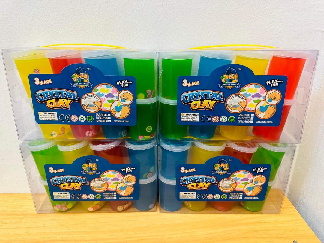 Crystal clay slime set of 8, Hobbies & Toys, Toys & Games on Carousell