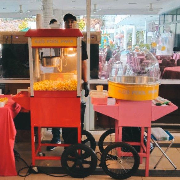 DESSERT Cart VIRAL Popcorn Cotton Candy Machine Murah Birthday Party ...