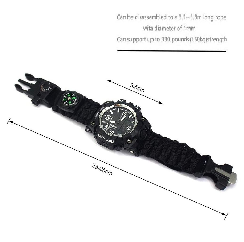 EMAK Adventure 7 合 1 30M防水模擬和數字手錶連軍用指南針 lfmckp EMAK Adventure 6 in 1 ...