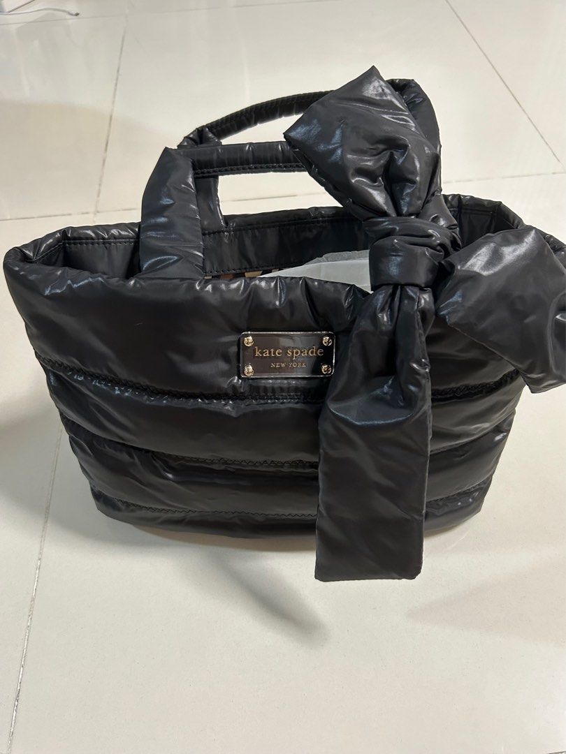 Kate Spade Nylon Bow Puffer Tote, Women's Fashion, Bags & Wallets, Tote ...
