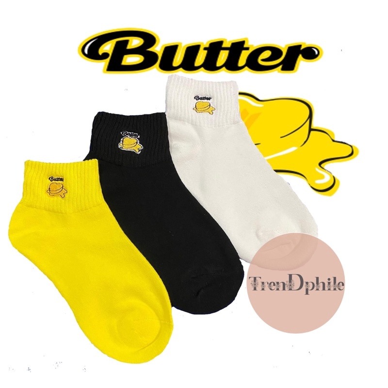 Korean Sock- BTS Butter Heart Iconic Socks, Men's Fashion, Watches ...
