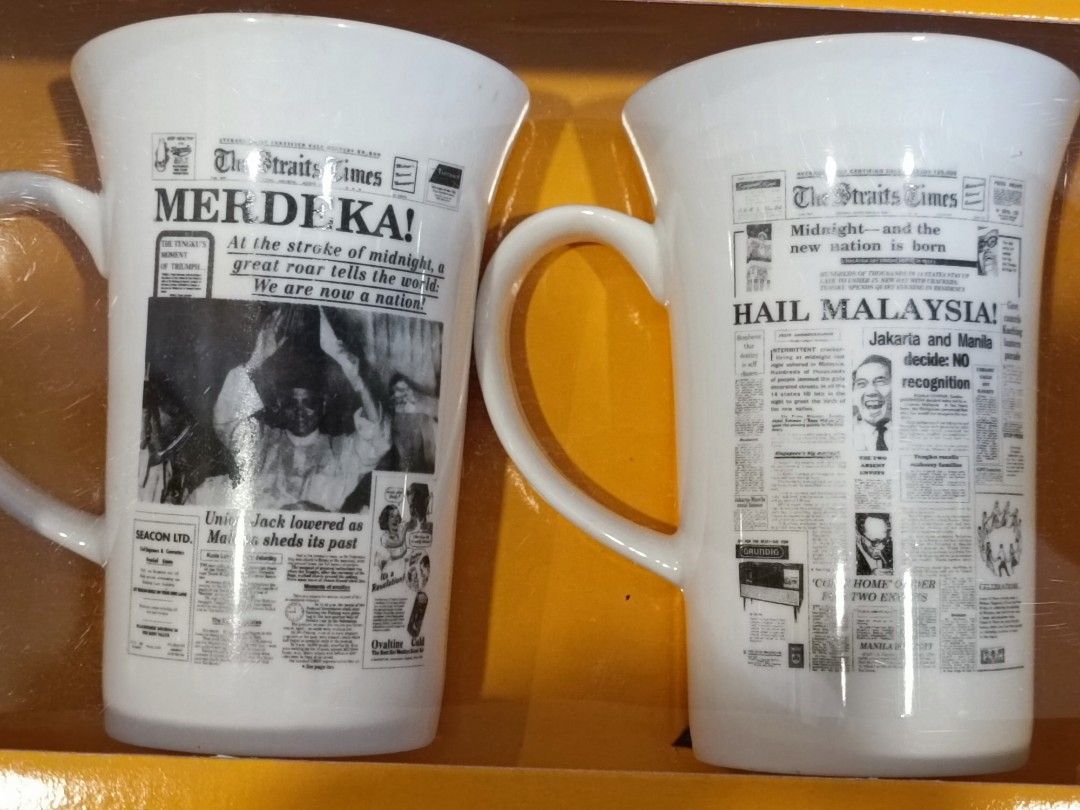 Malaysia Merdeka-edition Mugs by NSTP. Newspaper archive merdeka ...