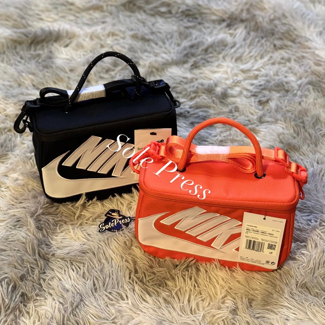 Nike Mini Shoebox Crossbody Bag (3L) - Black / Orange / Jordan, Women's ...