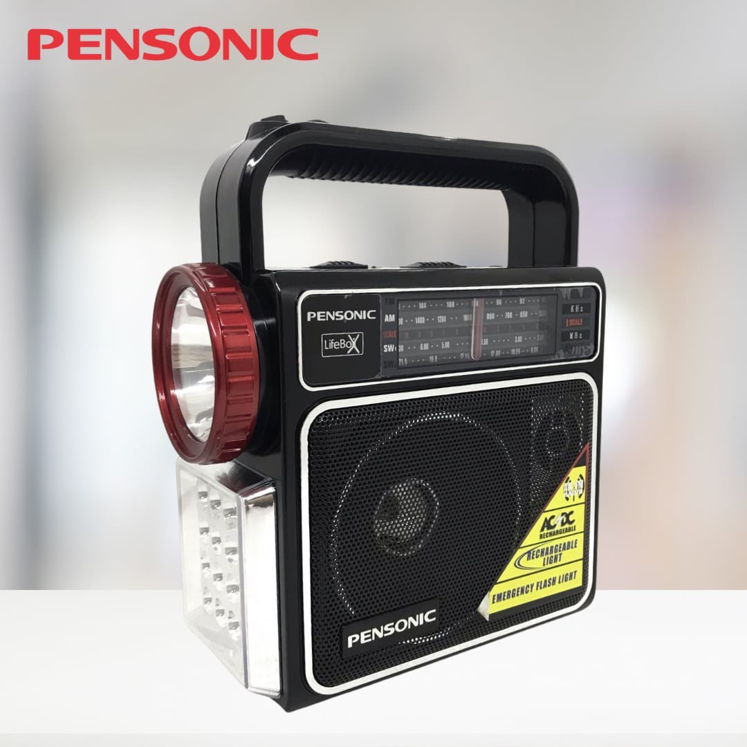 PENSONIC LIFEBOX Rechargeable AC/DC AM/FM Radio with 2 Emergency LED ...