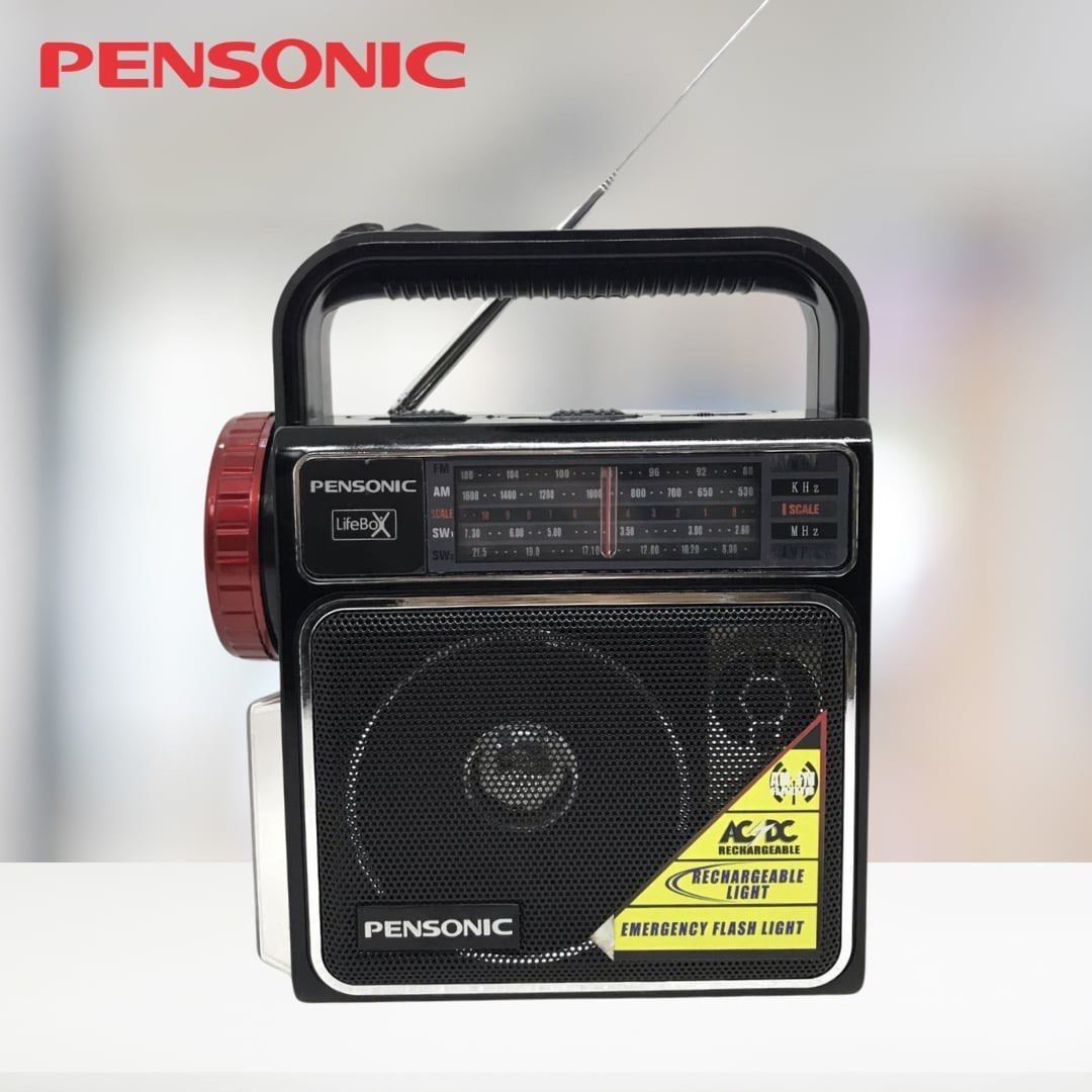 PENSONIC LIFEBOX Rechargeable AC/DC AM/FM Radio with 2 Emergency LED ...