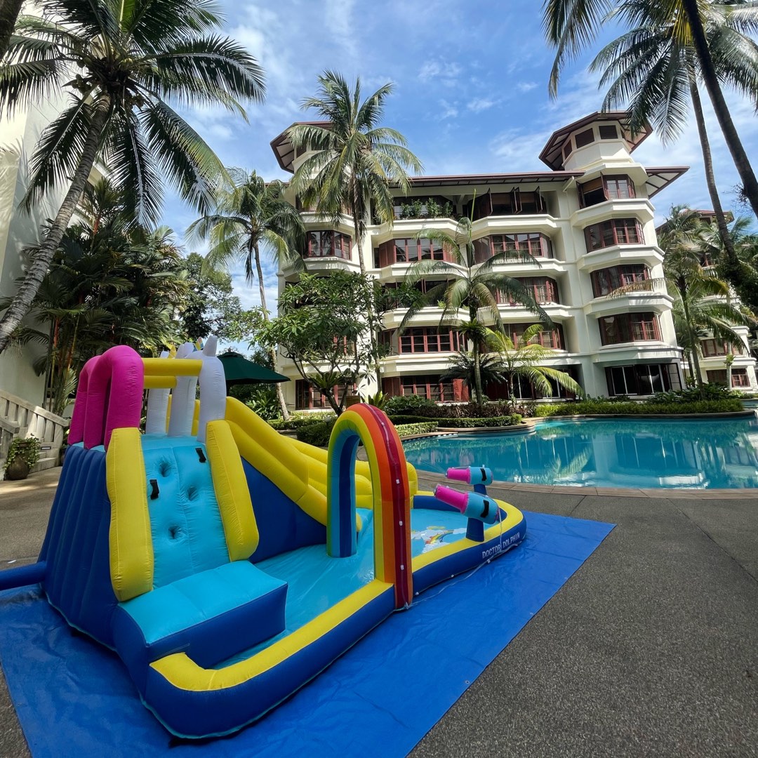 POOL VIRAL Mini Waterpark Inflatable Water Slide Kids Kolam Budak Murah ...