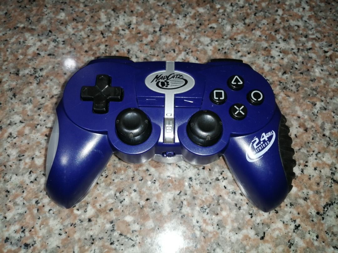 PS2 Mad Catz 2.4GHz Wireless Controller and Receiver (Pressure ...