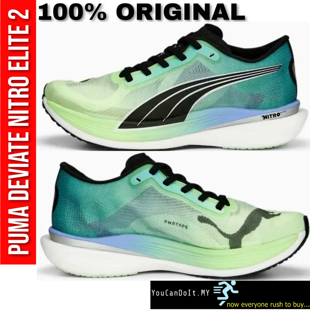 Puma Deviate Nitro Elite 2 (UK6) Carbon Plate Speed Racing Shoe, Sports ...