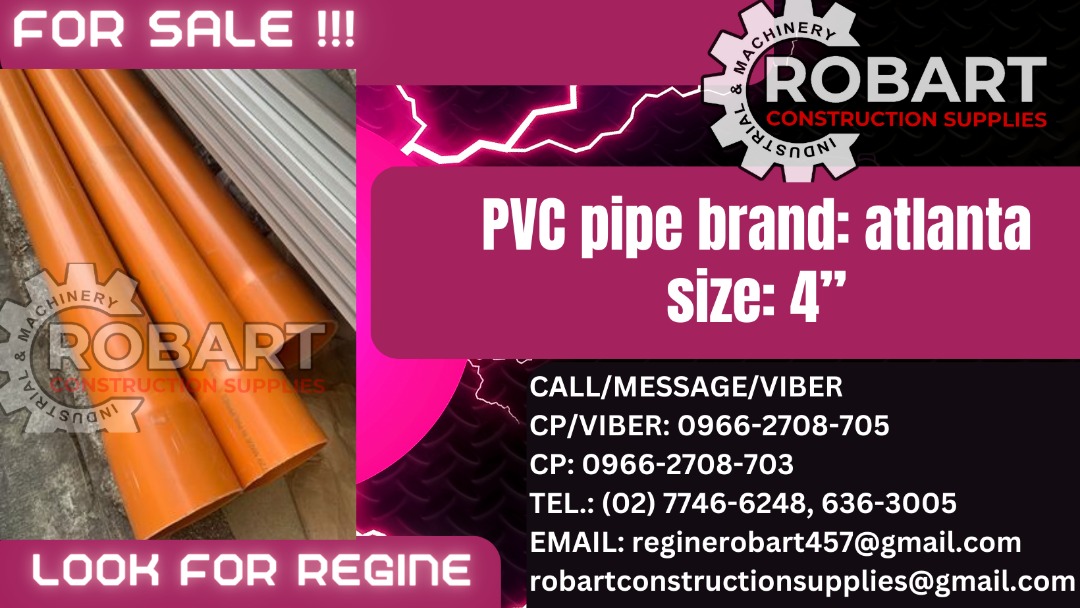 PVC pipe brand: atlanta size: 4”, Commercial & Industrial, Construction ...