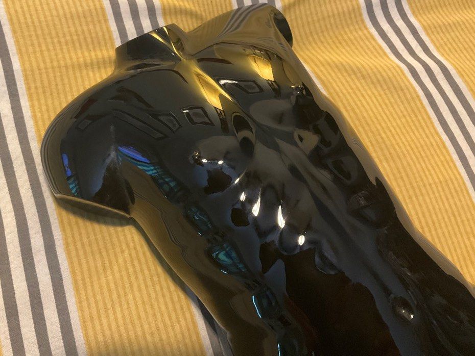 Ramon Orlina Male Nude “Black Torso II” Black Asahi Glass VERY RARE ...