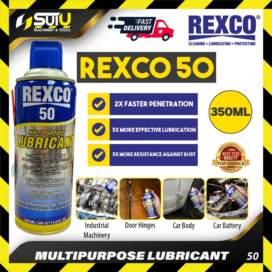 REXCO 50 350ML Multi-Purpose Lubricant, Furniture & Home Living, Home Improvement & Organisation ...