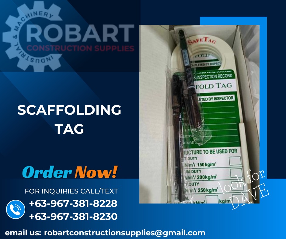 SAFETY SCAFFOLDING TAG, Commercial & Industrial, Construction Tools ...