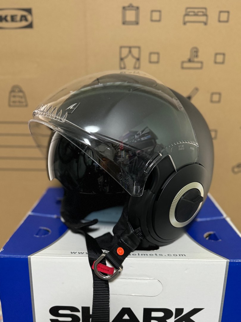 Shark Nano Blank Mat Black Helmet - Size L, Motorcycles, Motorcycle ...