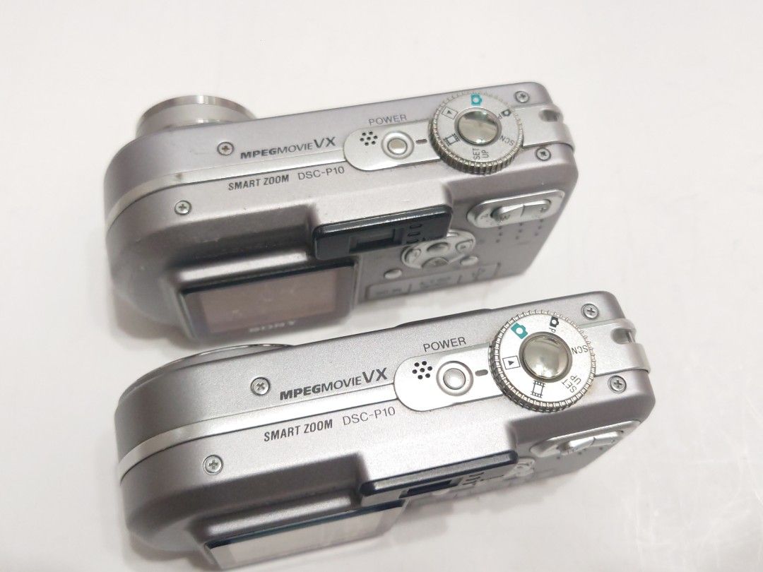 [零件機]SONY 索尼 Cyber-shot P10 故障機 CCD數位相機 二台合售 小紅書 IXUS Y2K 復古, 相機攝影, 相機在旋轉拍賣
