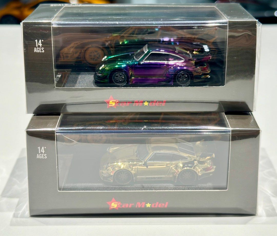 Star Model 1/64 RWB 964 Chrome Gold & RWB 993 Chameleon, Hobbies & Toys ...