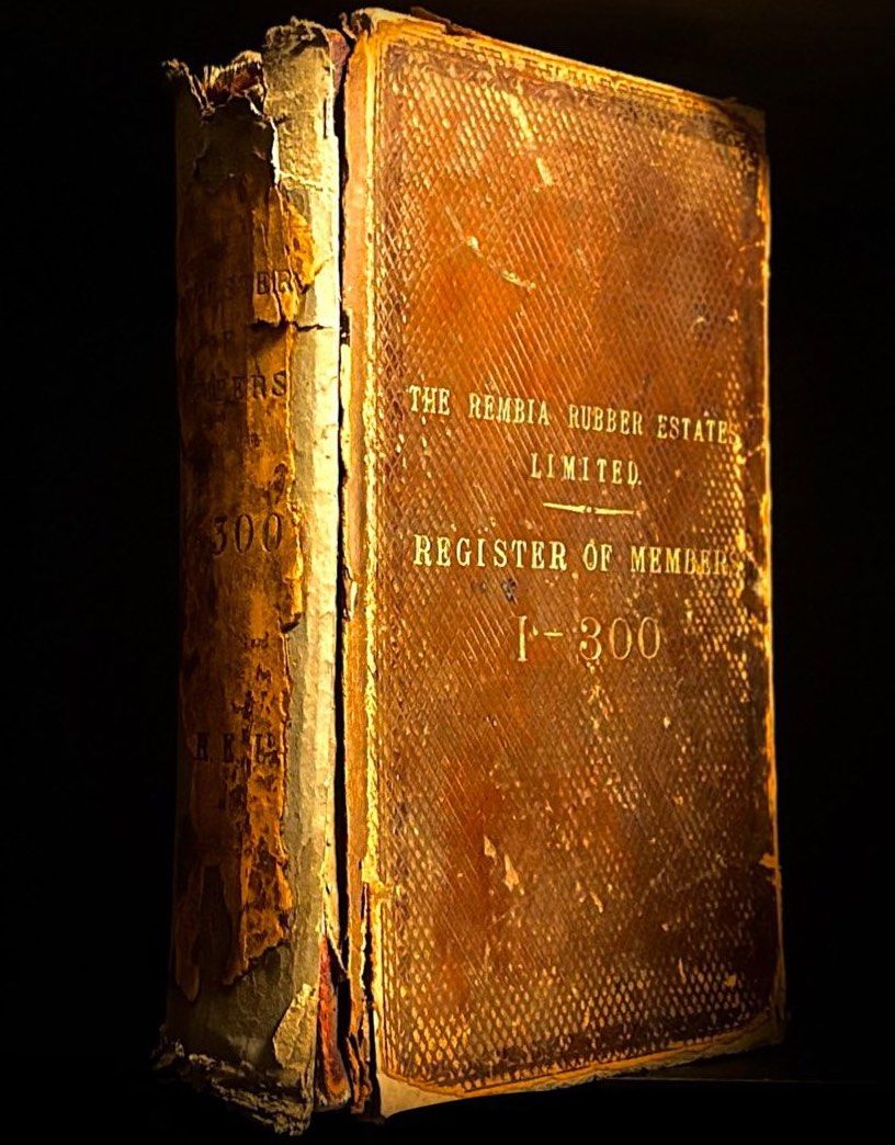 Handwritten Register of Members of a Malayan Rubber Estate (Antique ...