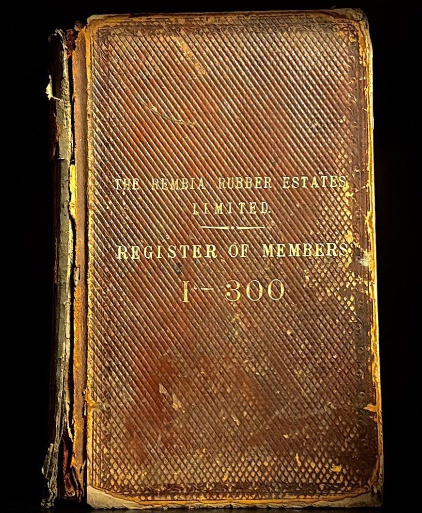 Handwritten Register of Members of a Malayan Rubber Estate (Antique ...