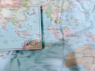 Duck World Map Lilac Inspired, Women's Fashion, Muslimah Fashion ...