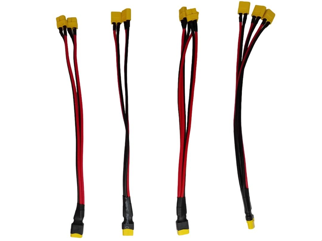 XT60 MALE/FEMALE PARALLEL BATTERY CONNECTOR CABLE Y SPLITTER EXTENSION ...