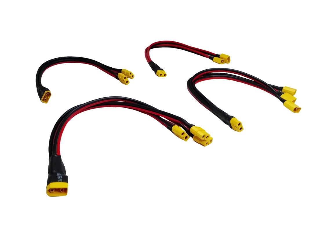 XT60 MALE/FEMALE PARALLEL BATTERY CONNECTOR CABLE Y SPLITTER EXTENSION ...
