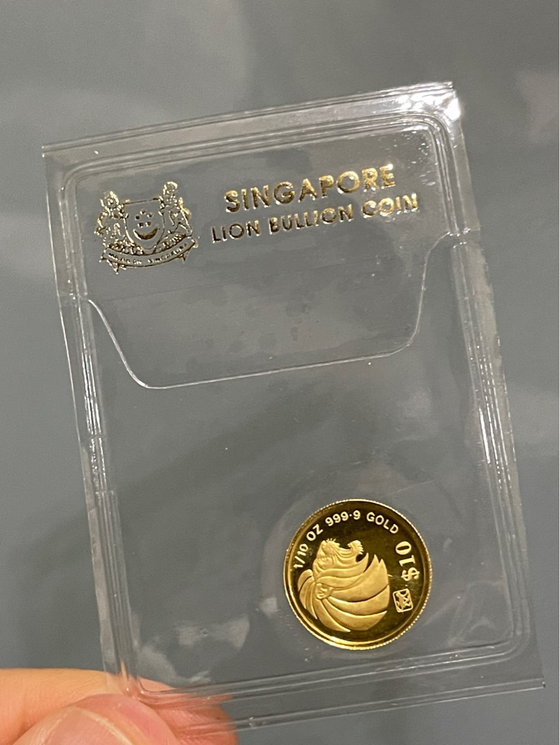 24k 1/10oz 3.11g Lion Head Gold Coin 999, Hobbies & Toys, Memorabilia ...