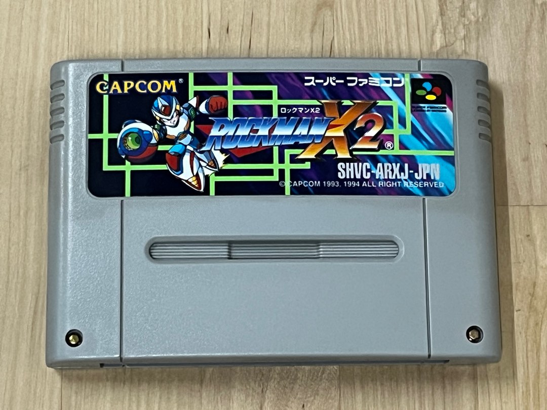 日版 SFC CAPCOM ROCKMAN X2 MEGA MAN X 2 洛克人 經典橫向動作遊戲, 電子遊戲, 電子遊戲 ...