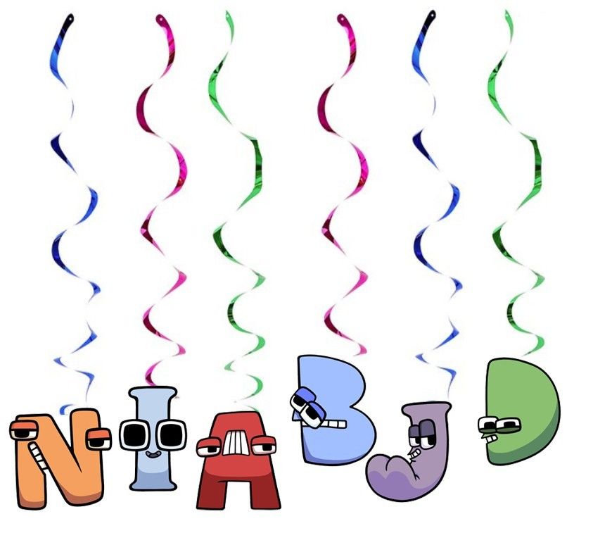 Alphabet Lore Theme Birthday Party Banner Cupcake Cake Topper ...