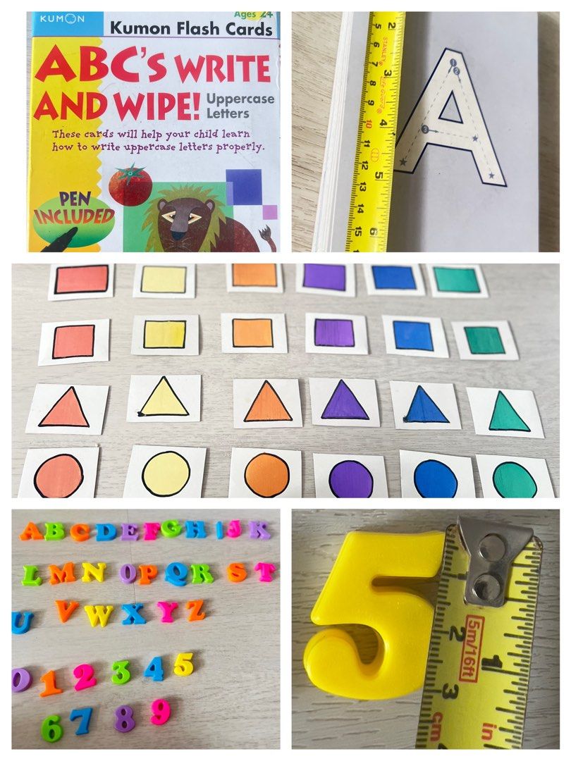Alphabet write and wipe flash card uppercase Magnetic alphabet ABC DIY ...