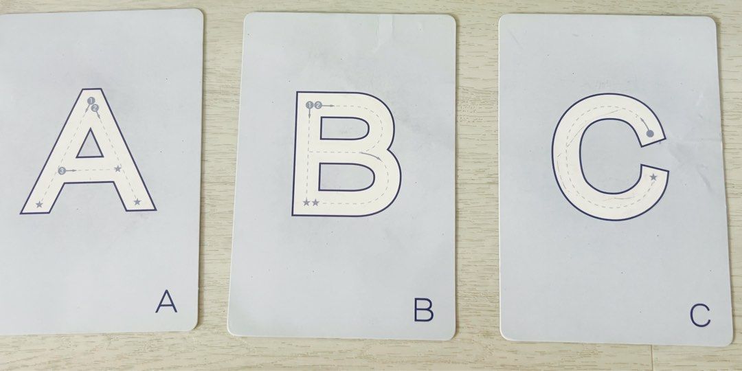 Alphabet write and wipe flash card uppercase Magnetic alphabet ABC DIY ...