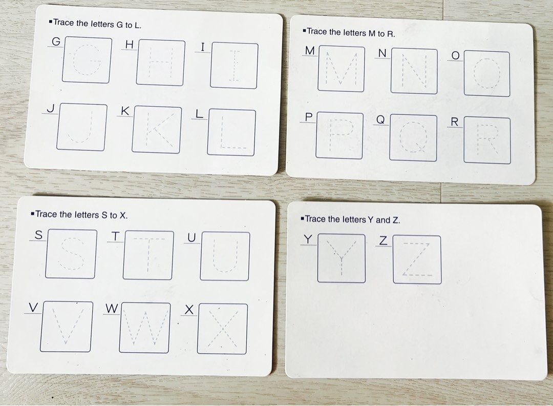 Alphabet write and wipe flash card uppercase Magnetic alphabet ABC DIY ...