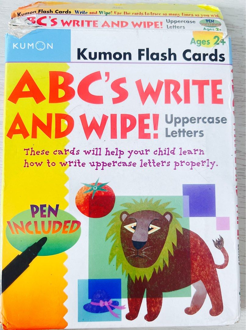 Alphabet write and wipe flash card uppercase Magnetic alphabet ABC DIY ...