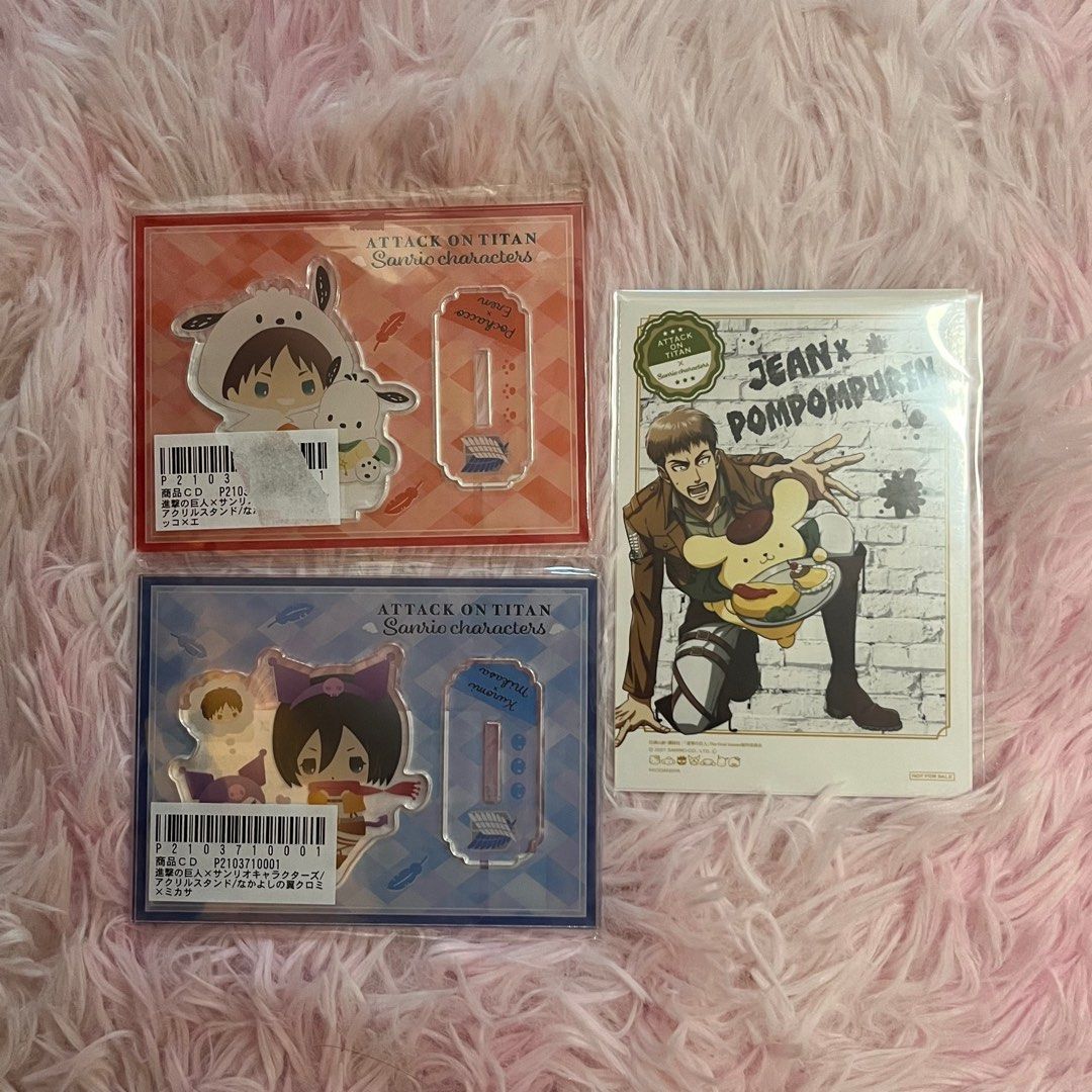 Attack on Titan Sanrio Collab Eren Mikasa Jean Pochacco Kuromi ...