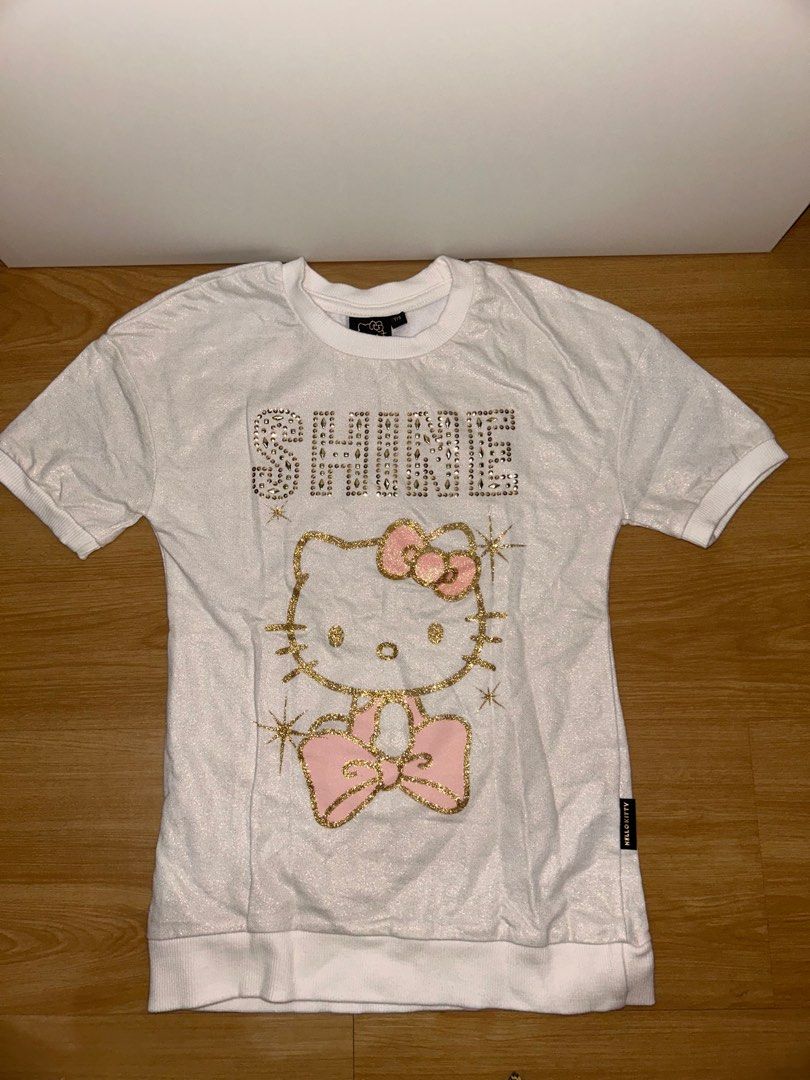 Baju Anak Gambar Hello Kitty Shine Merk Sanrio Warna White Blink ...