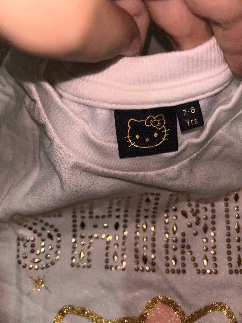Baju Anak Gambar Hello Kitty Shine Merk Sanrio Warna White Blink ...