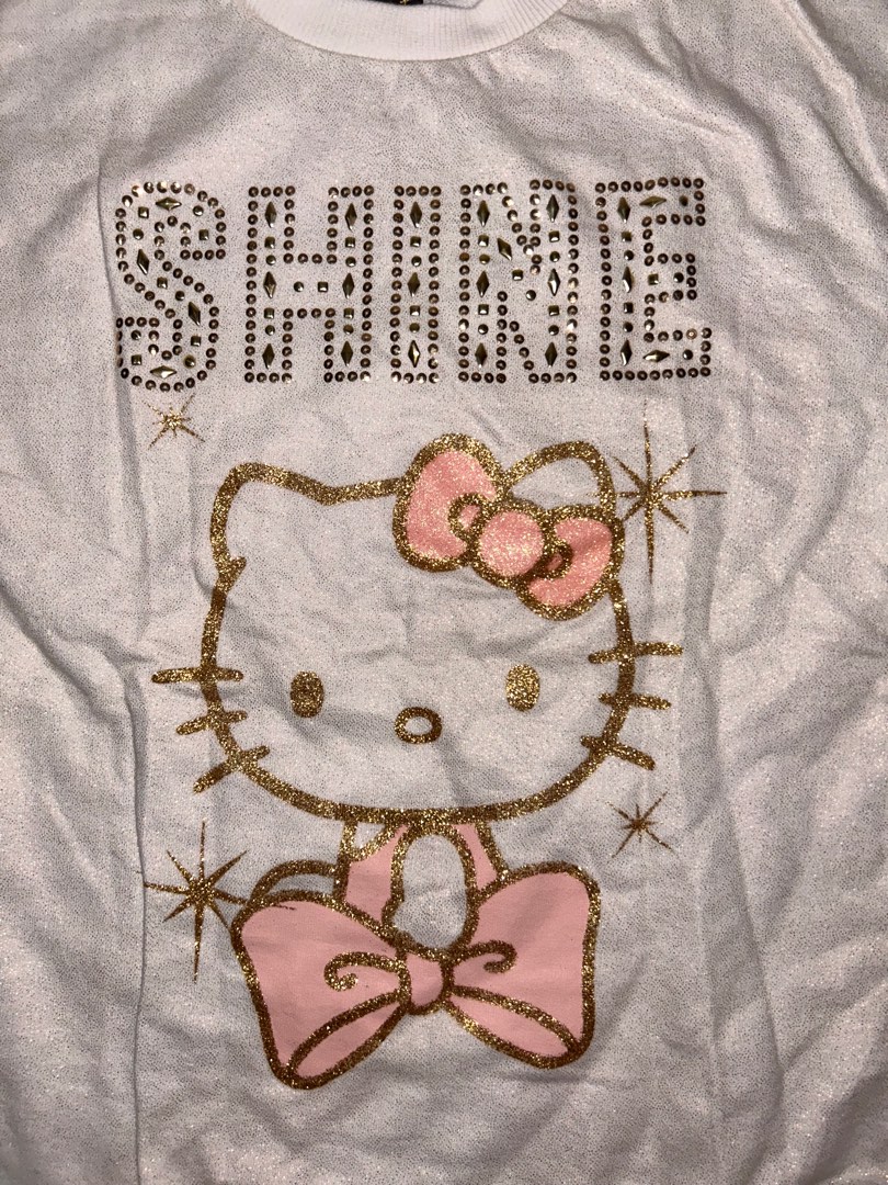 Baju Anak Gambar Hello Kitty Shine Merk Sanrio Warna White Blink ...