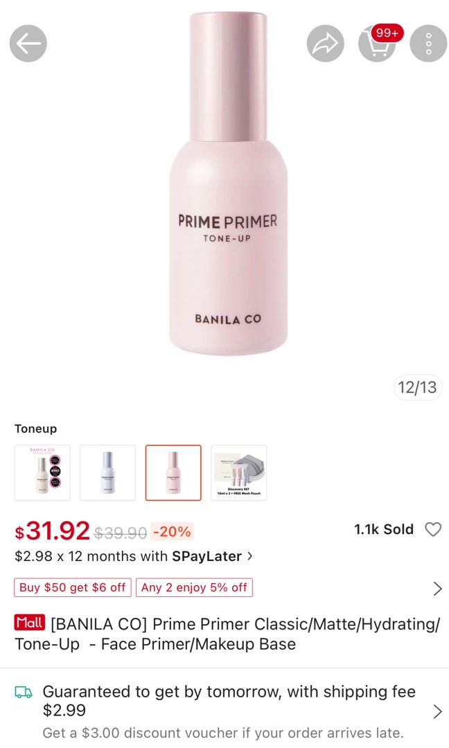 Banila Co Tone Up Primer, Beauty & Personal Care, Face, Makeup Products on Carousell
