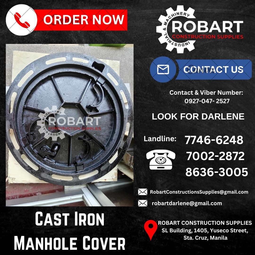 BRANDNEW CAST IRON MANHOLE COVER, Commercial & Industrial, Construction ...