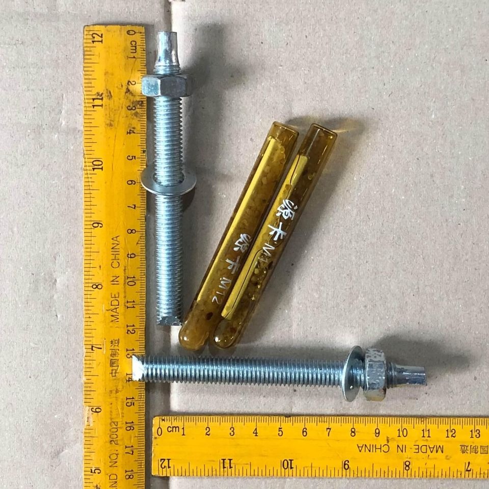 Chemical bolt 12mm X 120mm epoxy capsule type Chemical Anchor ALL SIZES ...
