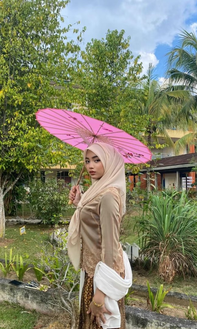 coquette kebaya beige plain y2k kurung sheer lace fairycore cottagecore ...